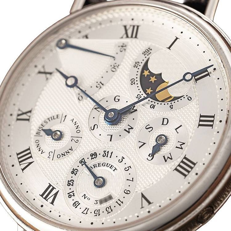Breguet Perpetual Calendar Moon 45h Reserve White Gold 3310 (Usato) a ...