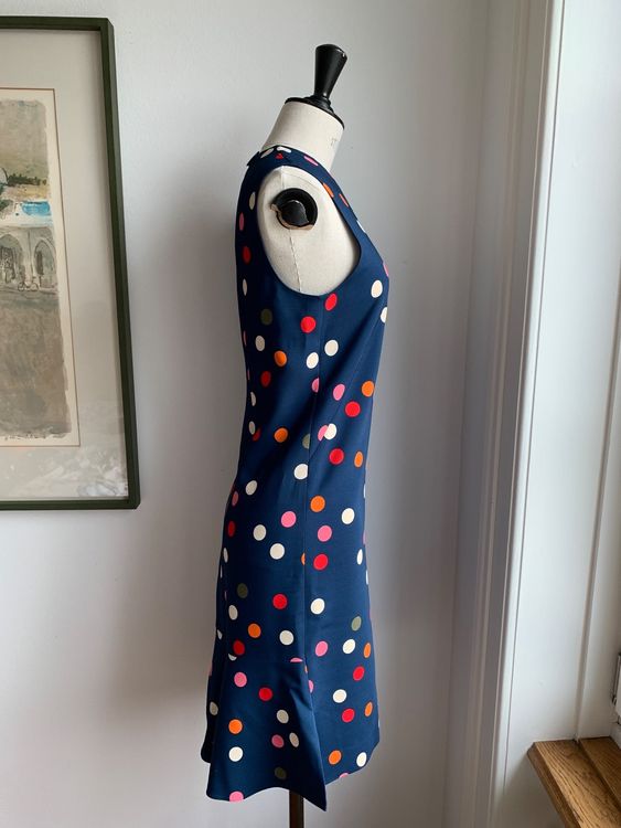 AKRIS: Neues bunt gepunktetes blaues Kleid, 38 (Neu (gemäss ...