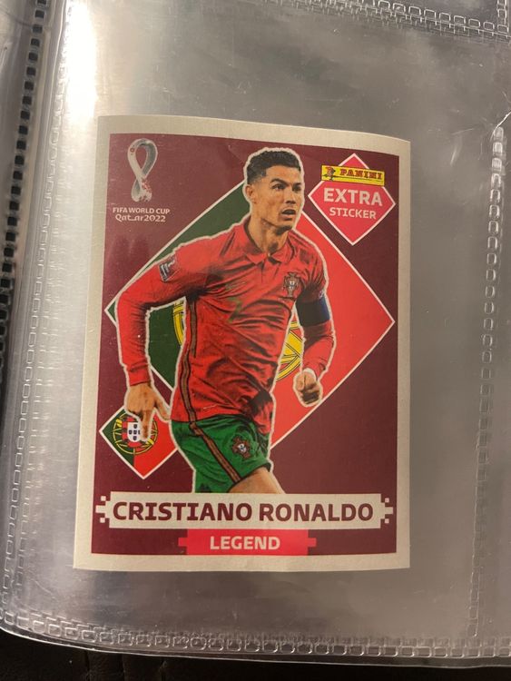 Cristiano Ronaldo - extra Sticker LEGEND - Panini WM 2022 (Neu (gemäss ...