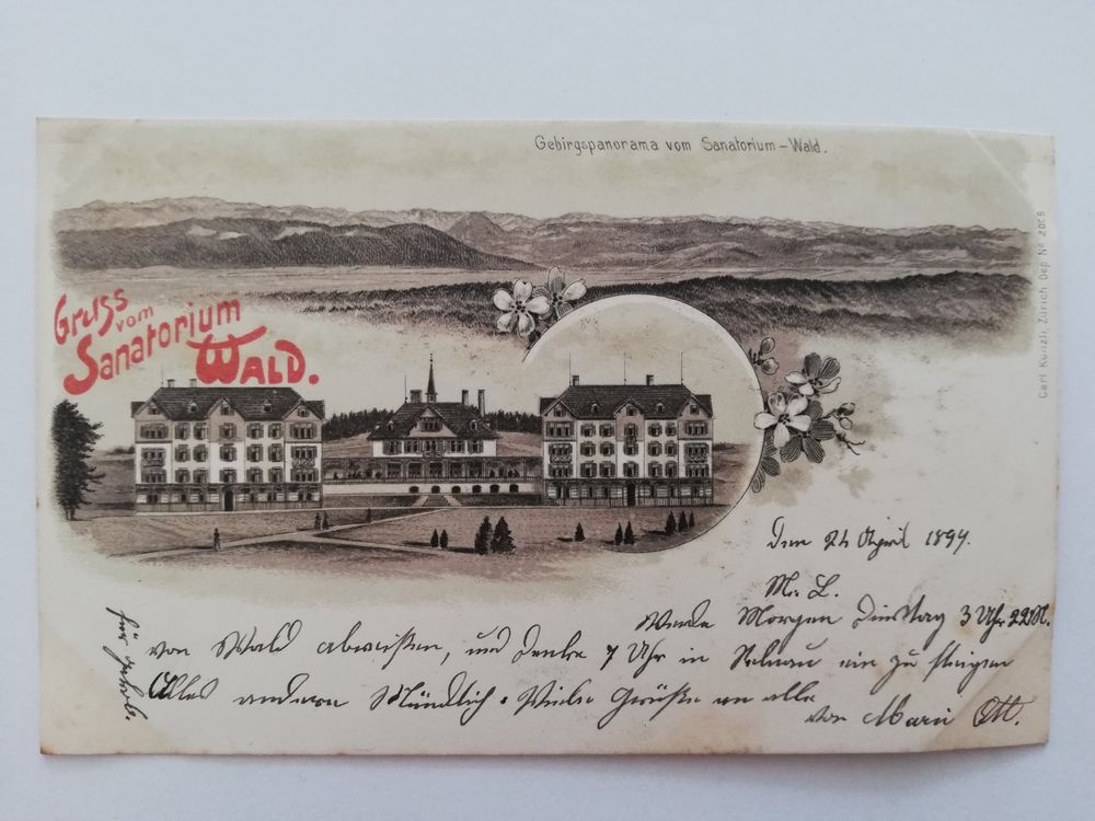 Postkarte Gruss vom Sanatorium Wald 1899 | Kaufen auf Ricardo
