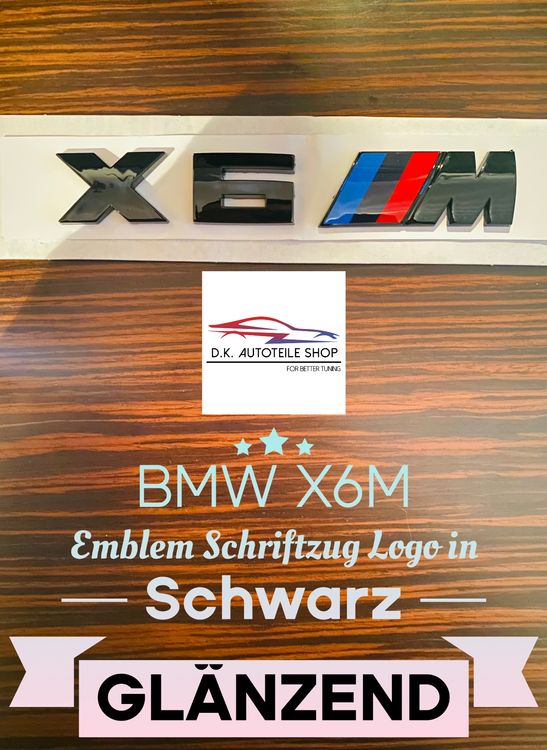 BMW X6M Emblem Schriftzug Logo Schwarz glänz | Kaufen auf Ricardo
