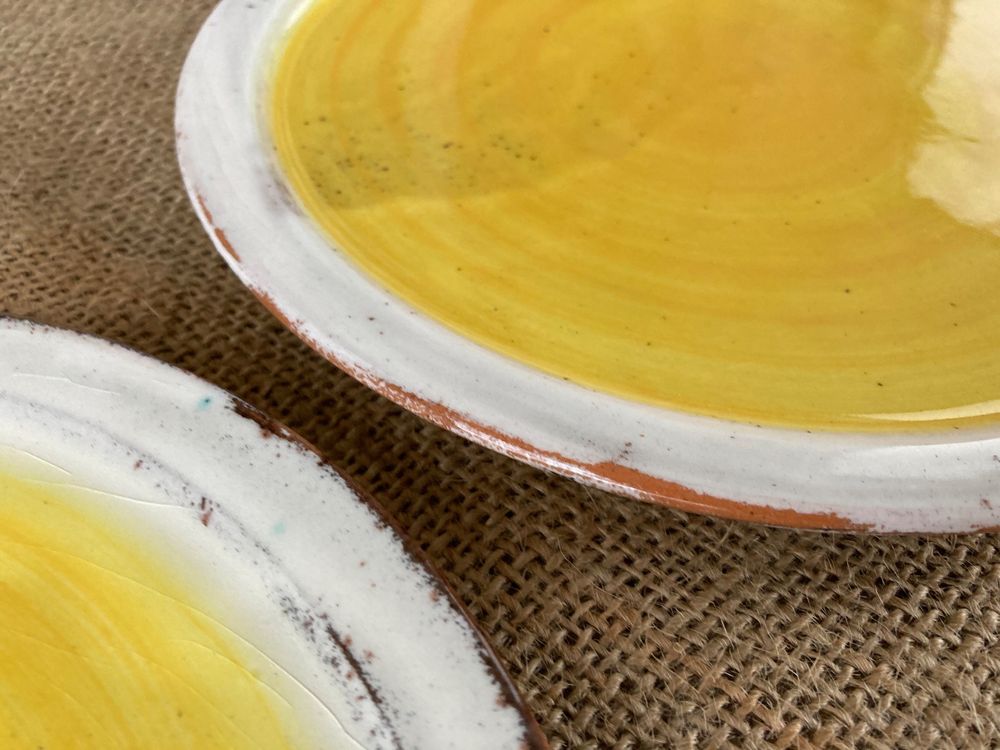 2 KeramikTeller Gelb Vintage Willy Steinlin St.Gallen (Gebraucht) in ...