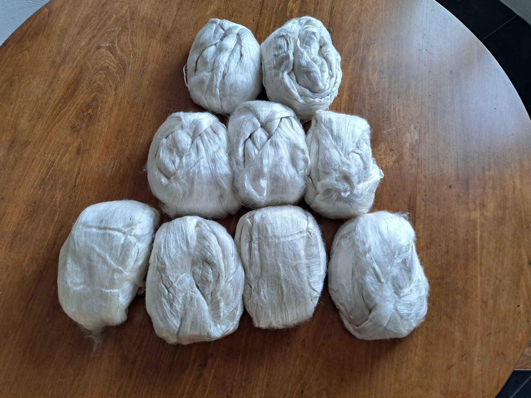 Seiden-Kammzug - zum Spinnen und Färben - 1.250 kg (Neu (gemäss ...