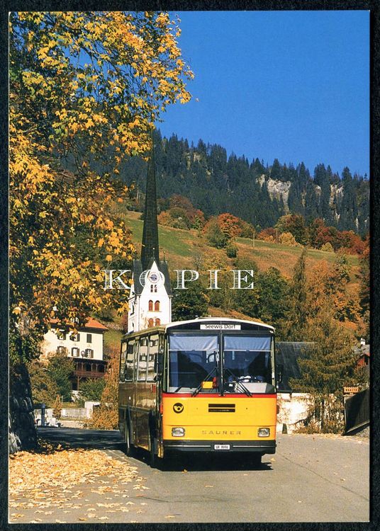 Seewis Dorf GR, Postauto SAURER/R+J RH525-23 (5178) (Gebraucht) in Volketswil für CHF 3 – mit ...