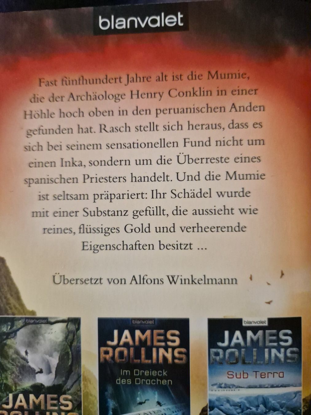 James Rollins - Das Blut des Teufels Abenteuer Roman (Gebraucht) in ...