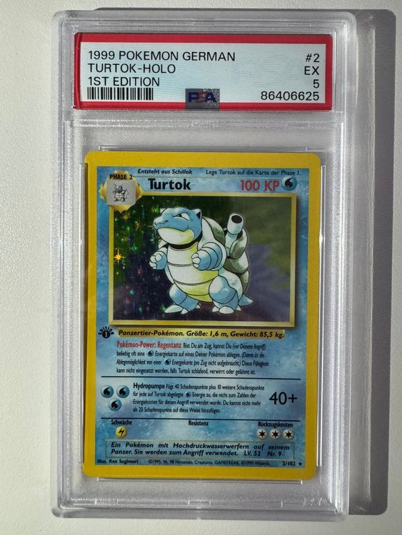 PSA 5 Excellent, Turtok Base Set 1st Edition, 1999 | Kaufen auf Ricardo