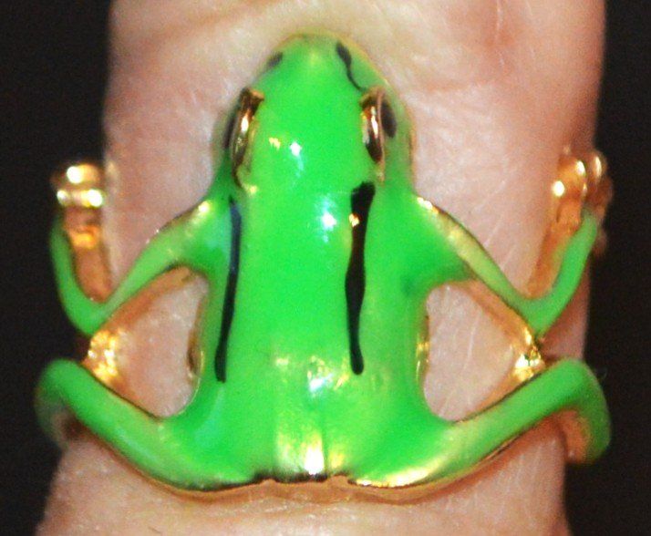 Ring L-6288 – Frosch Grün Grössenverstellbar Emaille, Zinkle (Neu und ...