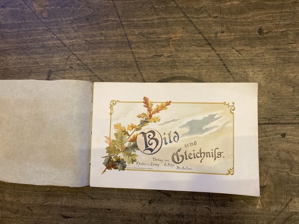 Bild und Gleichnis, E. Fehr 1892, St. Gallen (Gebraucht) in Zürich für ...