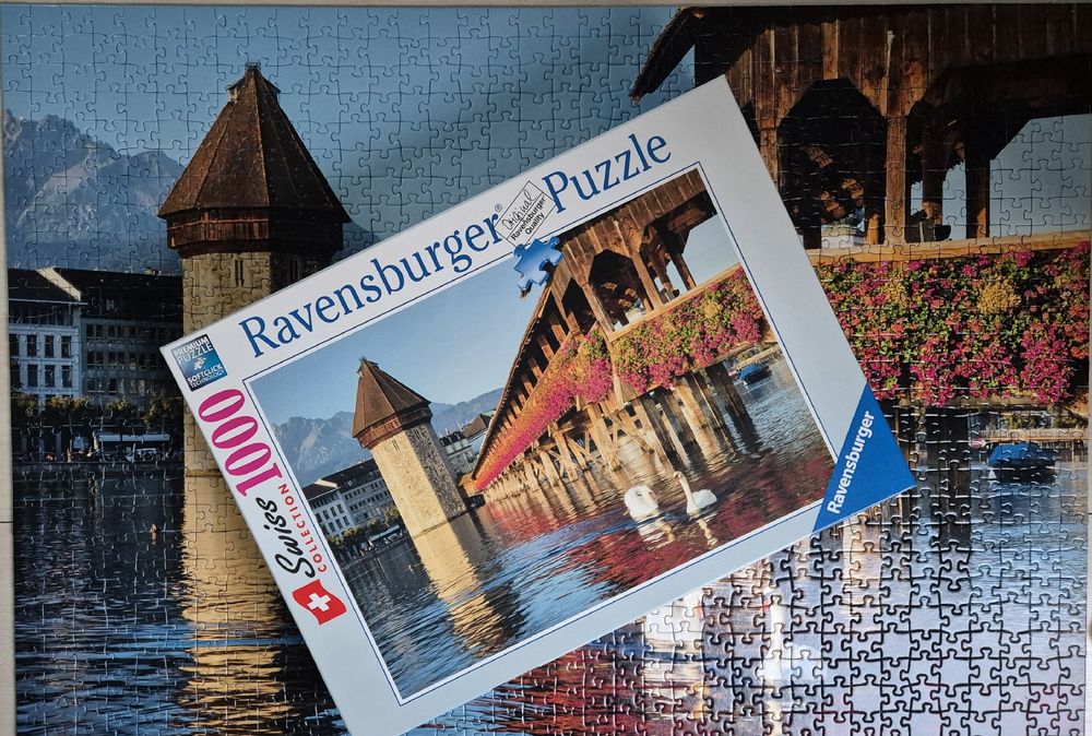 Ravensburger Puzzle "Luzern Kapellbrücke" 1000tlg (Gebraucht) in Lotzwil für CHF 10 – mit ...