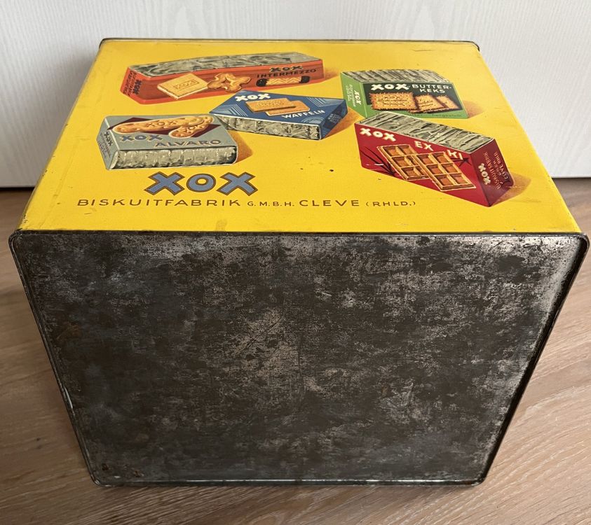 antike Blechdose "XOX" BISCUITFABRIK GmbH, Cleve (RHLD.) | Acheter sur ...