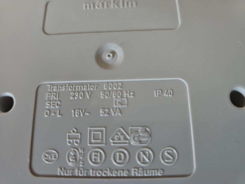 Märklin 6002 transfo 52VA dès 1.-fr | Kaufen auf Ricardo