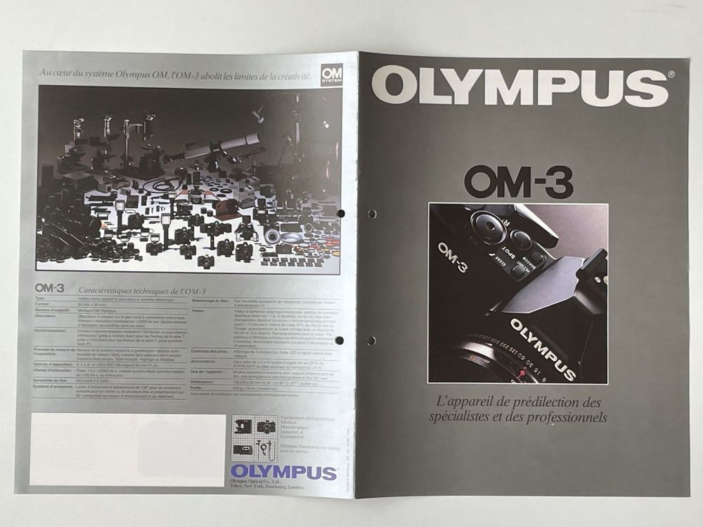 Brochure du légendaire OLYMPUS OM-3 | Kaufen auf Ricardo