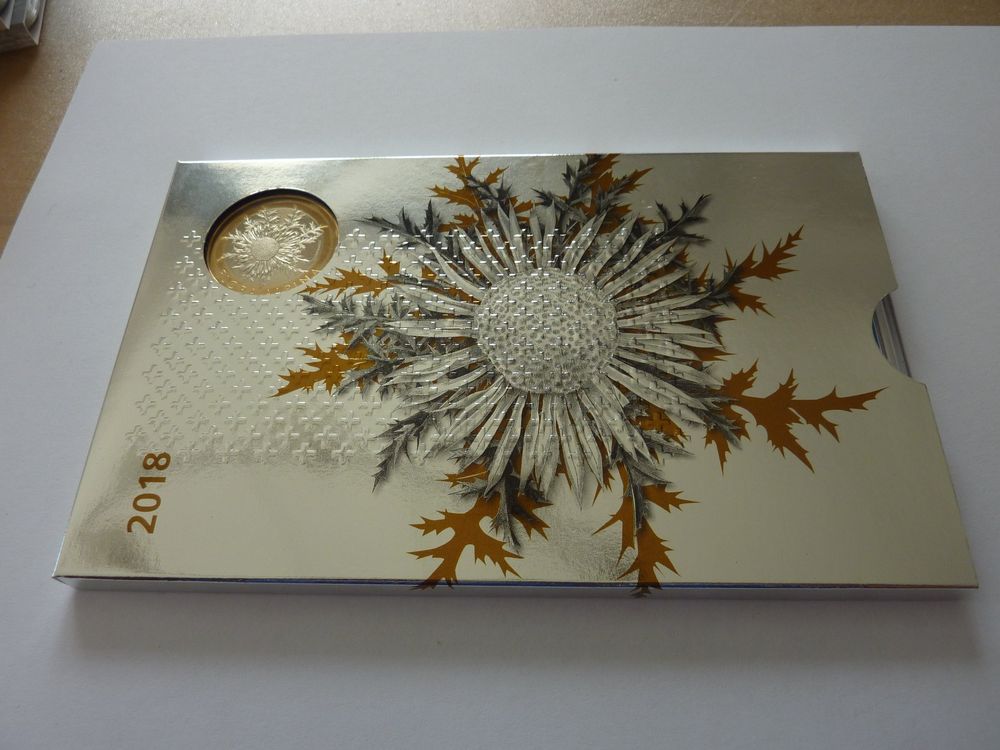 Schweizer Münzsatz : Silberdistel 2018 , Polierte Platte (Neu und originalverpackt) in Birrwil ...
