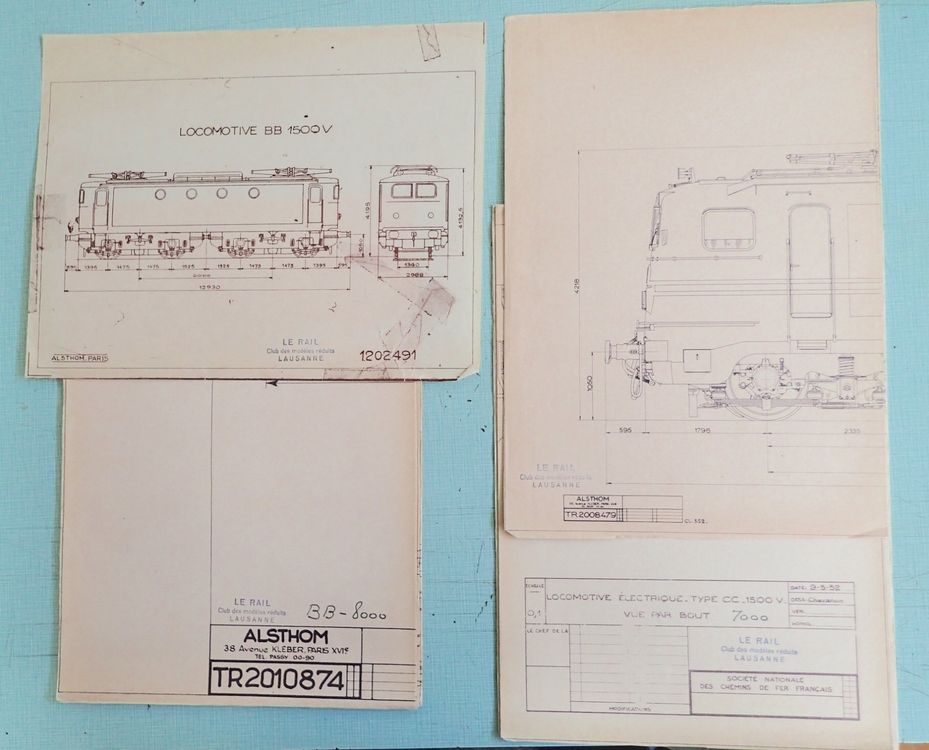 ALSTOHM France - anciens plans CC 7100 et BB 8000 (loc SNCF) (Gebraucht ...