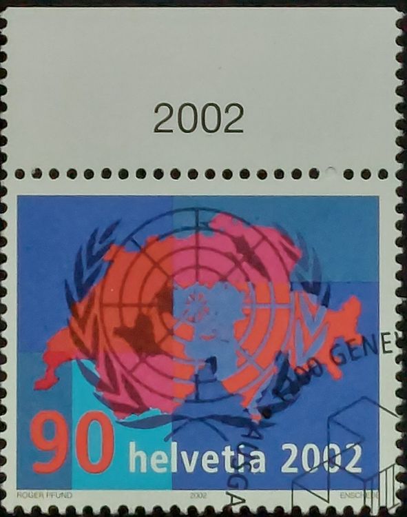 2002 UNO-Beitritt Schweiz 1059 ʘ ET Stempel gummiert mit Tab | Kaufen auf Ricardo