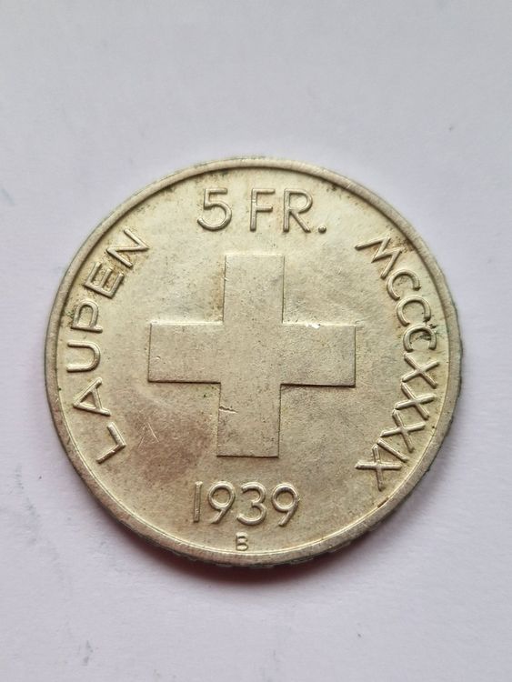 Fr. 5.-- Münze 1939 Laupen | Kaufen auf Ricardo