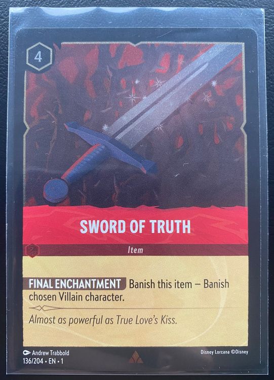 LORCANA DISNEY - SWORD OF TRUTH - 136/204 RARE FOIL (Gebraucht) in für ...