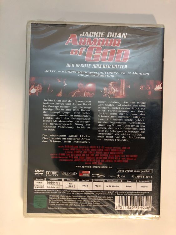 Jackie Chan Armour of God der rechte Arm der Götter (Gebraucht) in Lausen für CHF 7 – mit ...