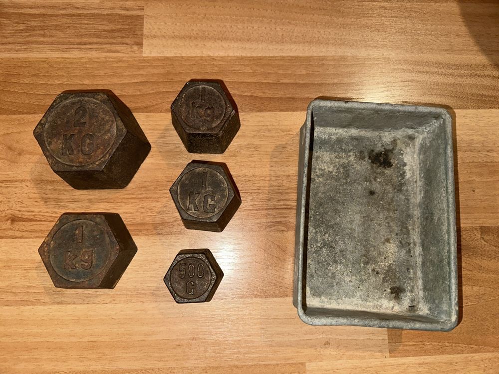 Antike Eichgewichte mit Kiste, (500g - 2kg) Gewichte (Gebraucht) in St. Gallen für CHF 59.5 ...