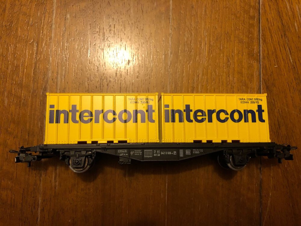 Märklin HO DB Containerwagen intercont (Art. 4670) mit OVP (Gebraucht ...