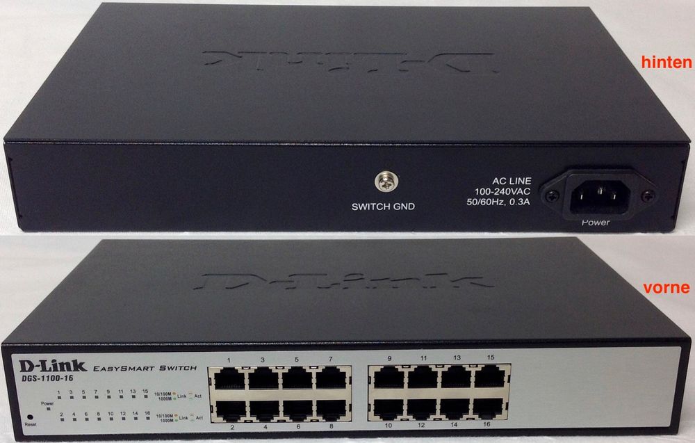 D-LINK DGS-11-16 EasySmart-Managed-Switch GigaBit Ethernet (Gebraucht ...