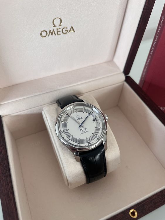 OMEGA DE VILLE HOUR VISION- Lederarmband mit Faltschliesse (Gebraucht ...