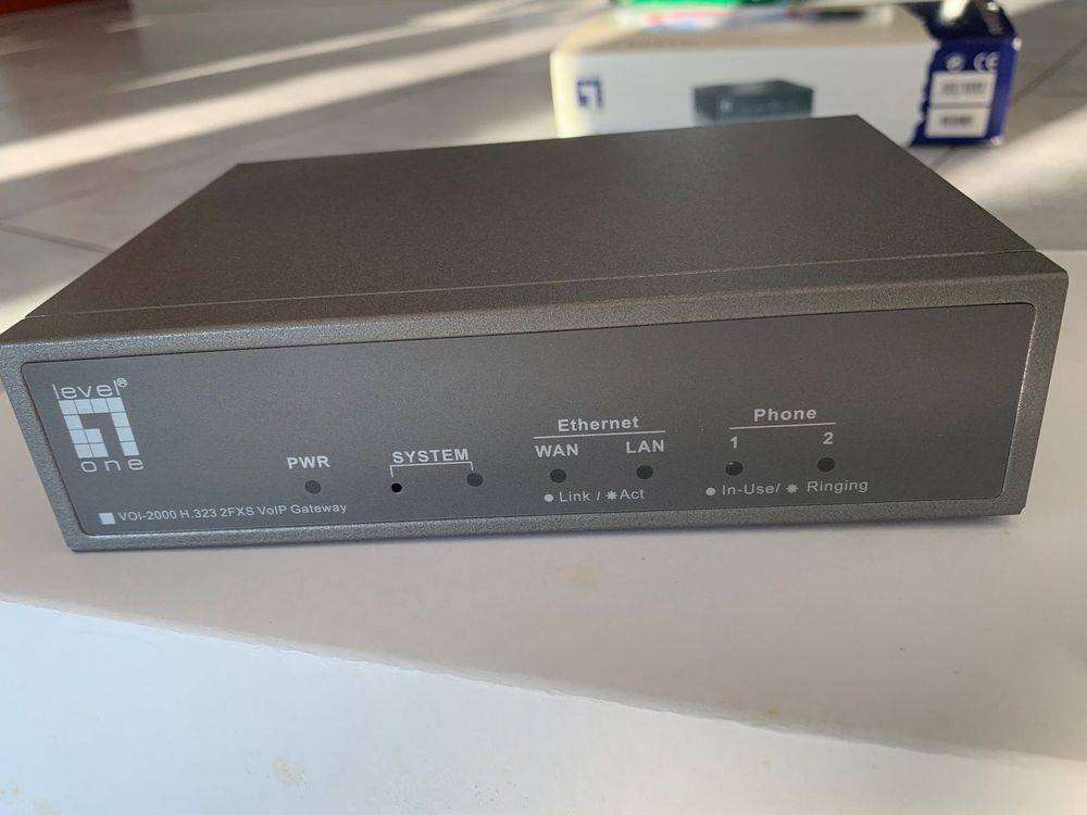 2 x LevelOne H.323 2FXS VoIP Gateway gateway/controller (Neu und originalverpackt) in Wermatswil ...