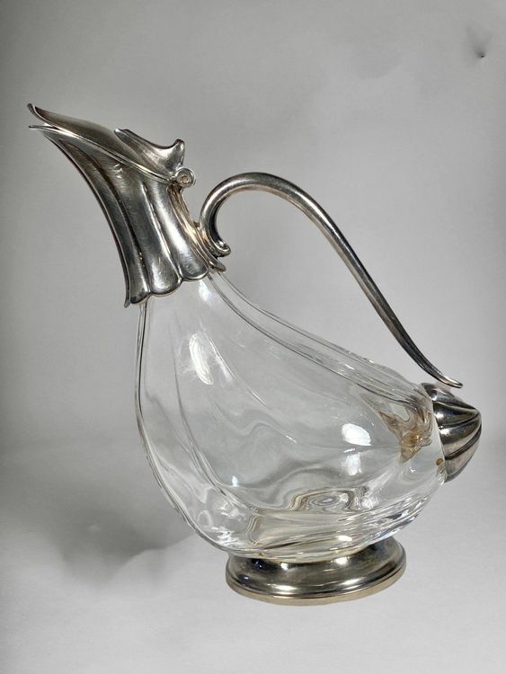 Carafe à vin forme de canard Cristal et étain plaqué argent | Kaufen ...