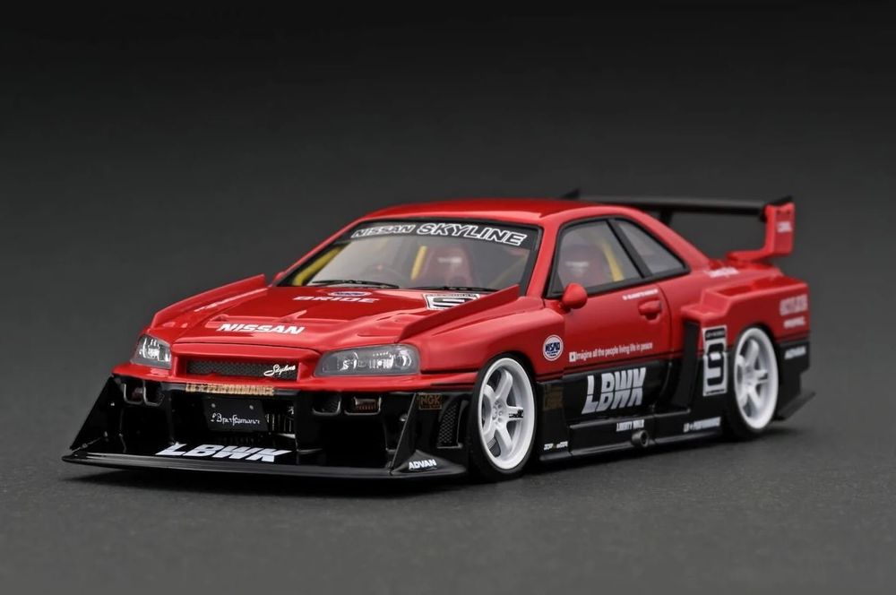 Ignition Model 1:18 LBWK Nissan Skyline GT-R R34 Red/Black | Acheter ...