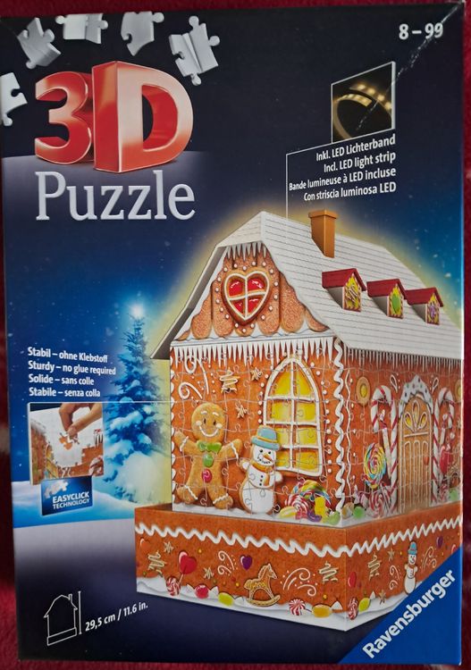 Ravensburger 3D Puzzle Lebkuchenhaus mit LED, Neu! (Neu und ...