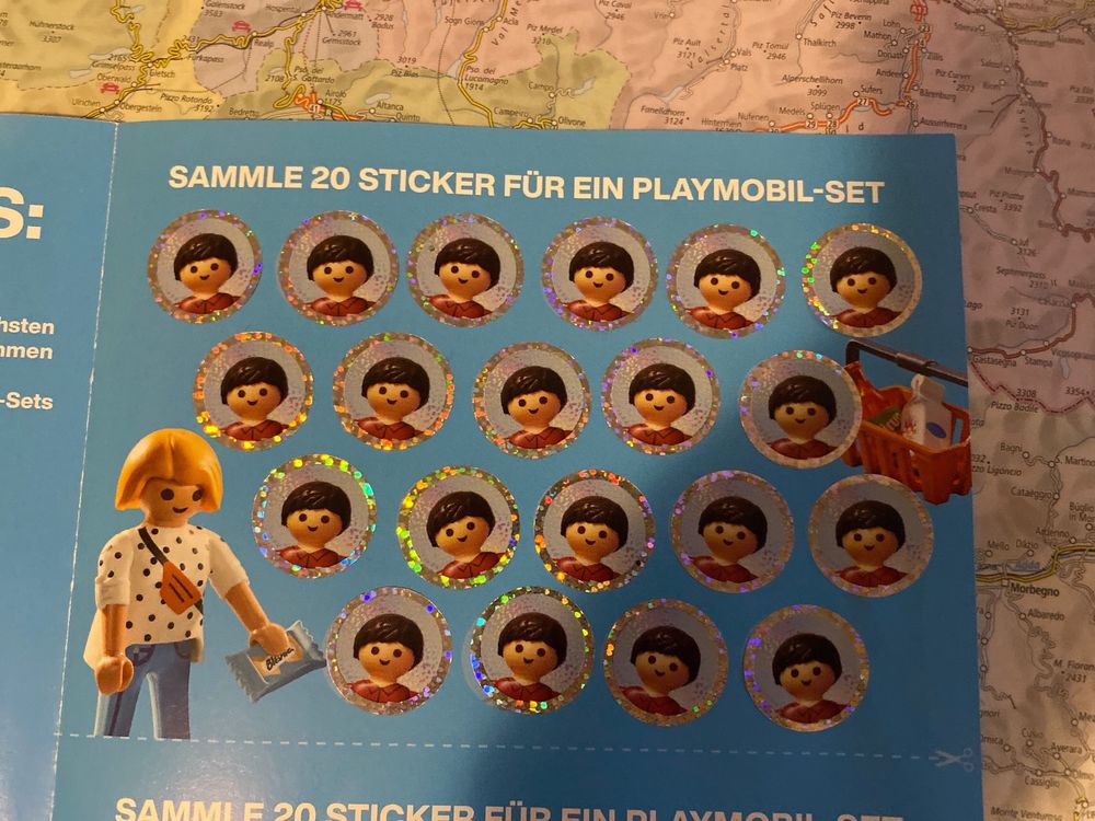 1 volle Sammelkarte 40 Märkli Migros Playmobil Mania (Neu (gemäss Beschreibung)) in Montlingen ...