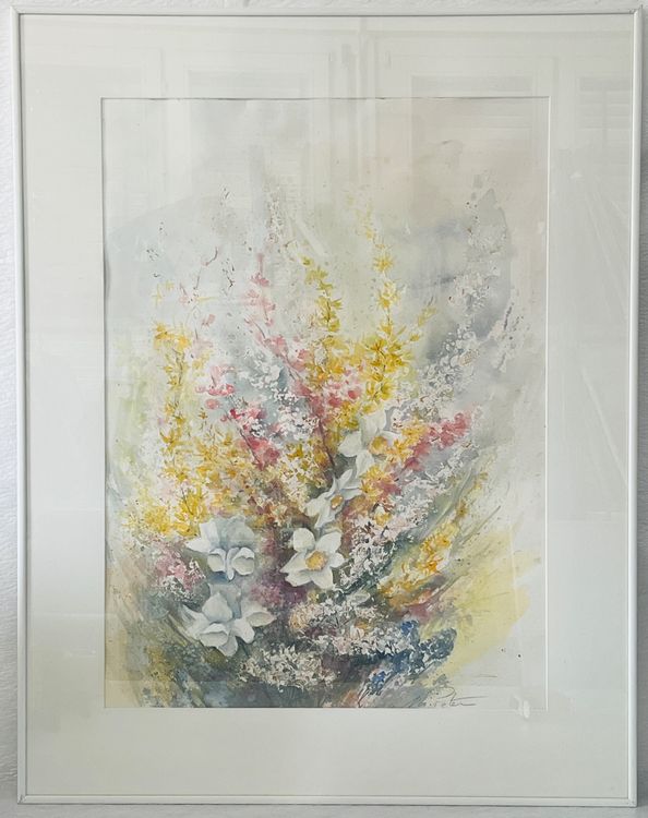 Marlene Peter Grosse Stilleben Aquarell Handsigniert | Kaufen auf Ricardo