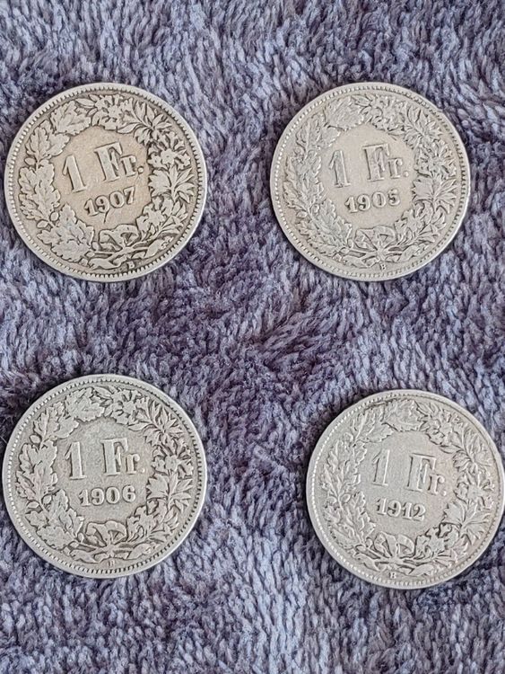 4x 1Fr. Münzen CH (Gebraucht) in Strengelbach für CHF 9 – mit Lieferung ...