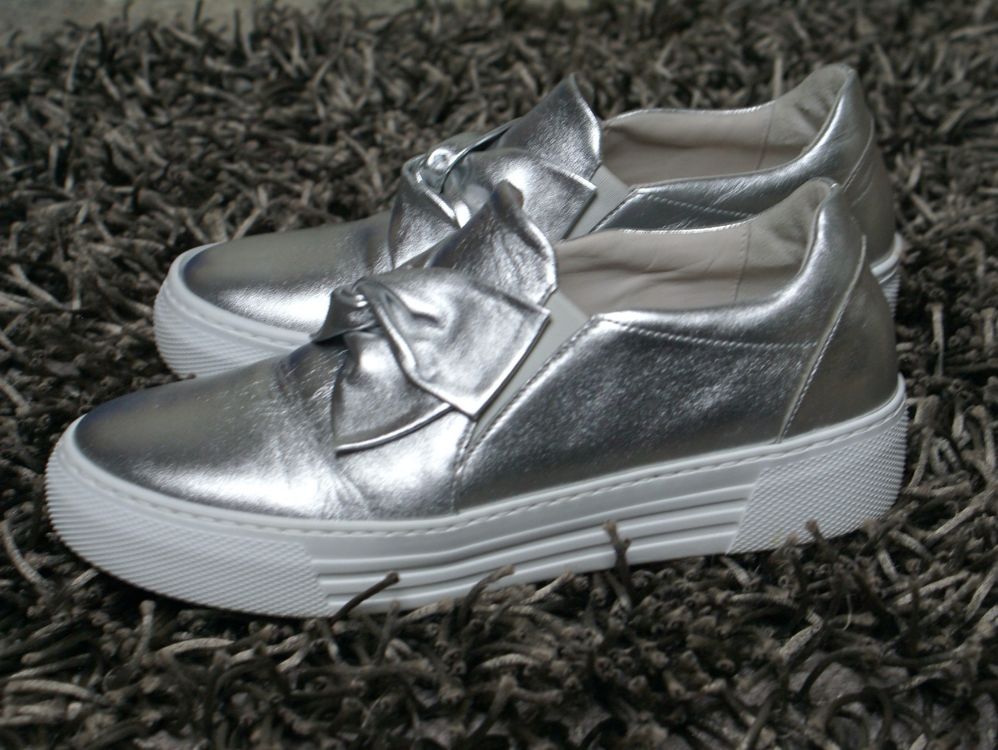 Sneaker / Schuh Gabor, Gr. 39, Leder, silber | Kaufen auf Ricardo