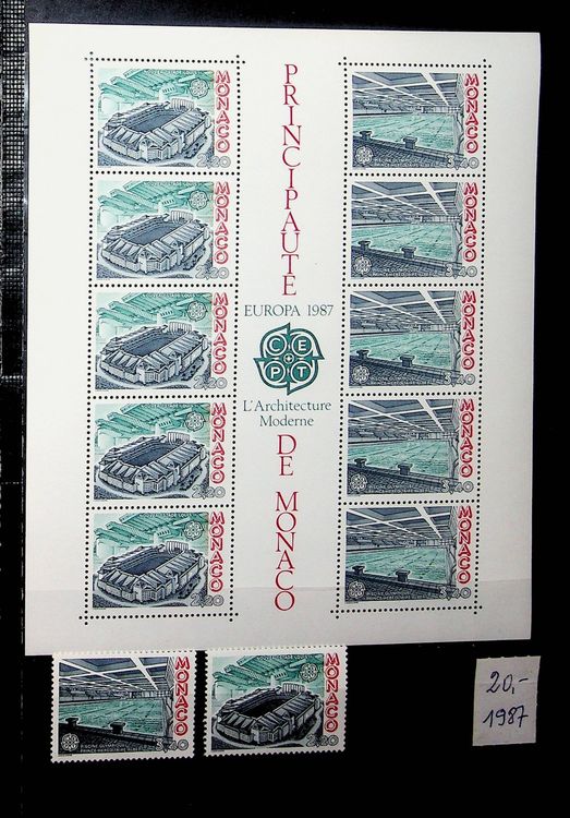 MONACO BLOC + SÉRIE TIMBRES NEUFS** 1987 COTE 24 EUR -P282 | Kaufen auf ...