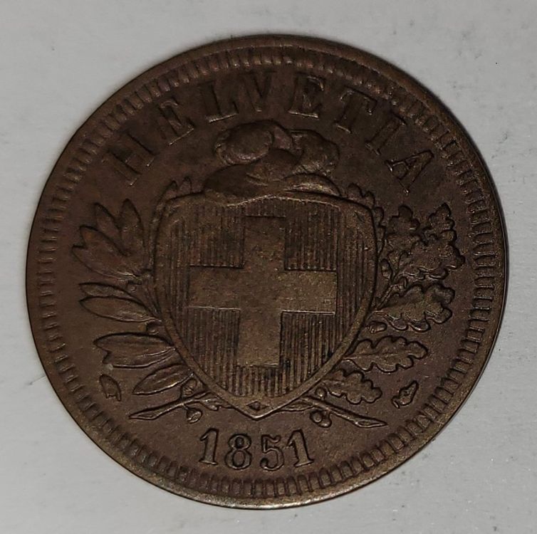 2 RAPPEN / SCHWEIZ 1851 (Gebraucht) in Mumpf für CHF 2 – mit Lieferung auf Ricardo kaufen