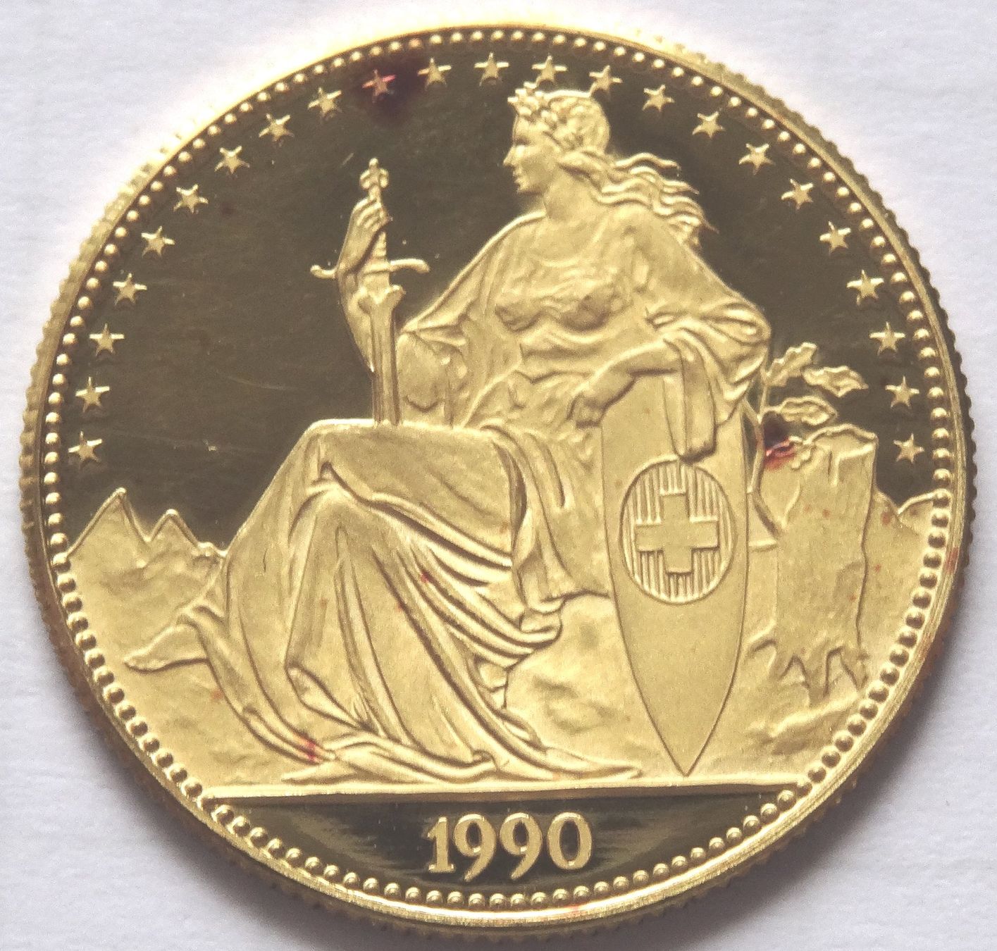 Gold-Münze, Zürich, Gold/999,9 / 3,1 Gramm (Neu (gemäss Beschreibung ...