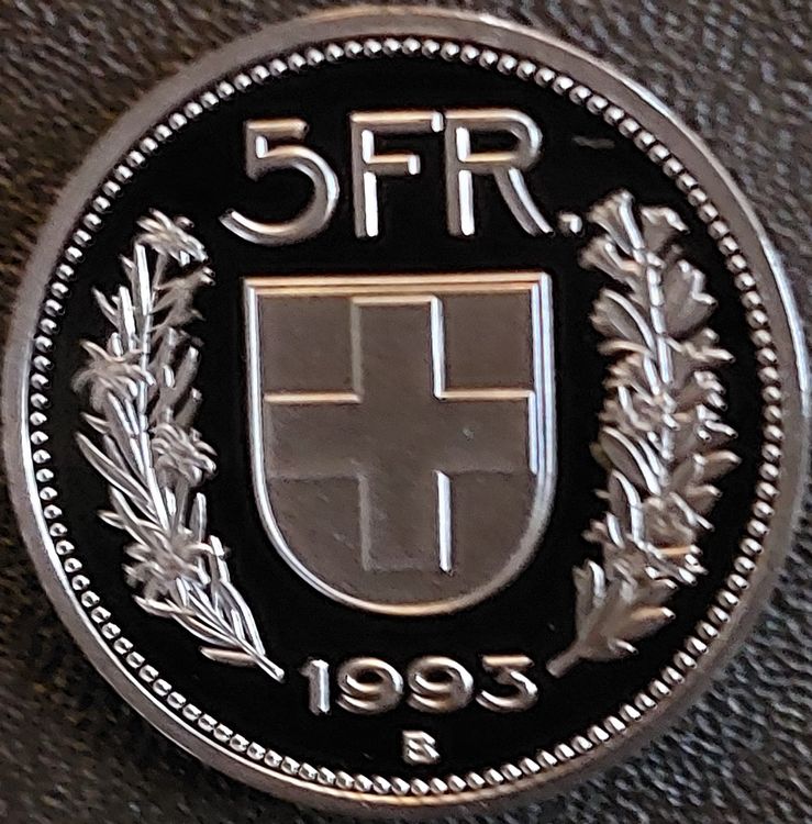 5 Franken Schweiz 1993 pp / aus Münzsatz/in einer Münzkapsel | Kaufen auf Ricardo