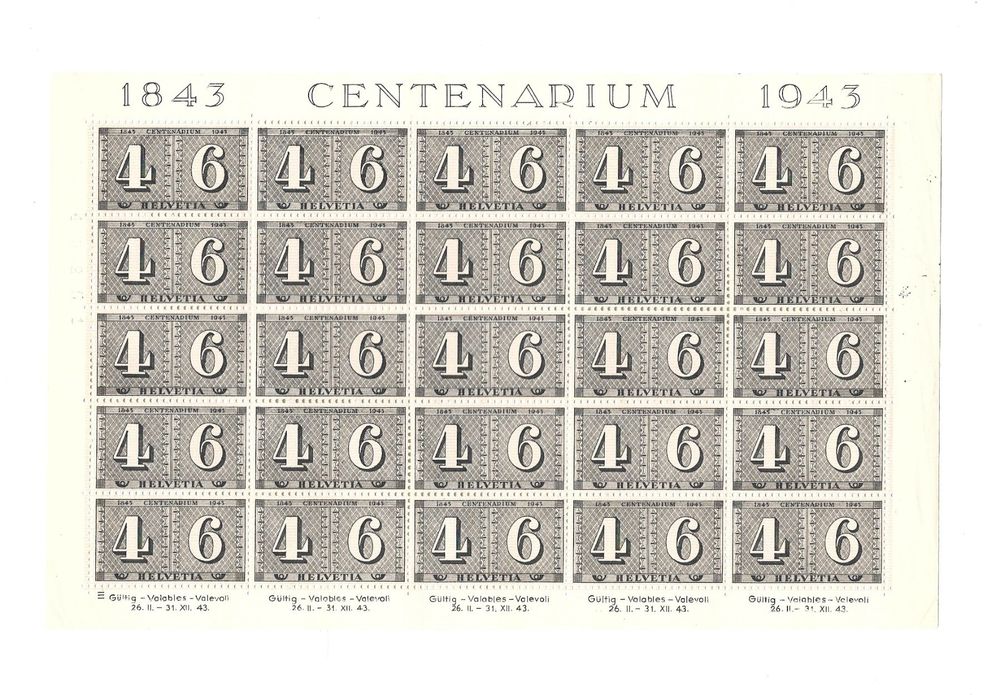 Briefmarken Bogen mit 25 Marken 1943 postfrisch (Gebraucht) in ...