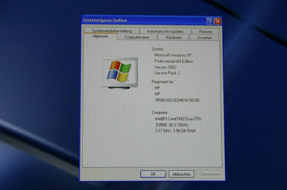 Windows XP 64Bit SP2 HP PC diverse Modelle (Gebraucht) in Stettlen für ...