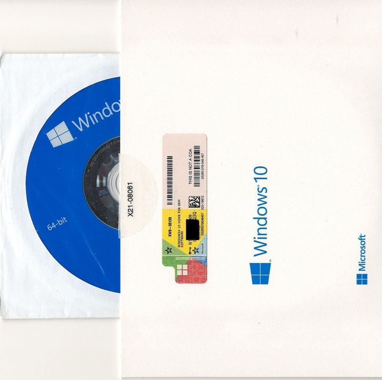 Microsoft Windows 10 Home DVD COA KEY (Gebraucht) in für CHF 45 – mit ...