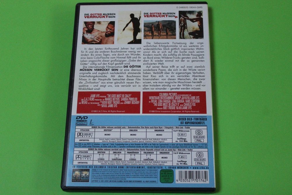 DIE GÖTTER MÜSSEN VERRÜCKT SEIN 1+2 2DVD | Kaufen auf Ricardo