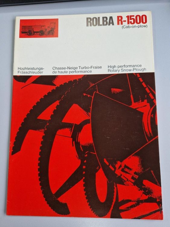 Original Prospekt Rolba R-1500 Schneefräse (Gebraucht) in Dürnten für ...