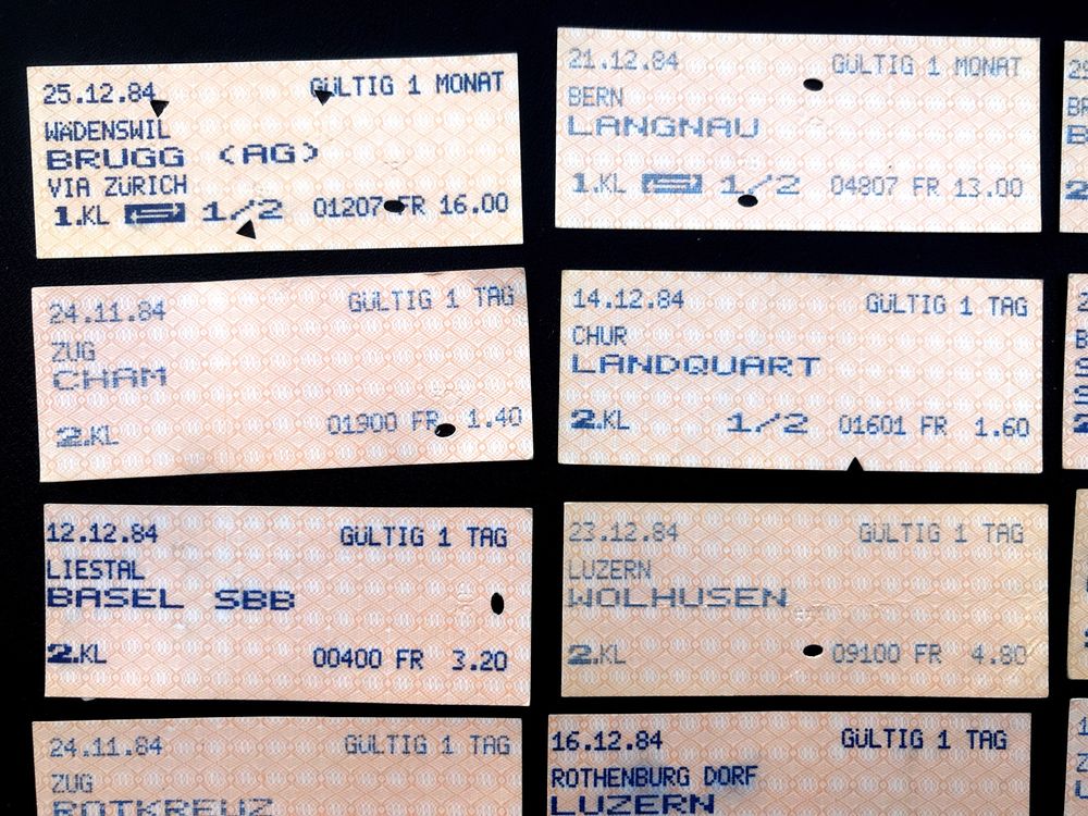47 Billette Schweiz SBB die ersten elektronischen Billette (Gebraucht ...