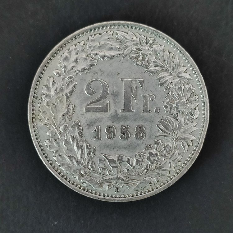 2 Franken Silbermünze 1958 | Kaufen auf Ricardo