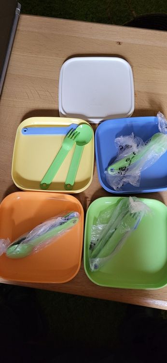 Tupper Picknickteller Set mit Besteck für 4 Personen | Kaufen auf Ricardo