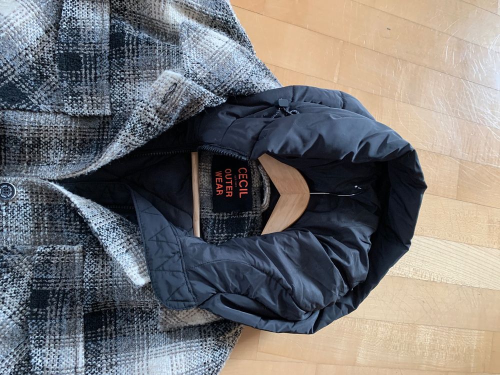 Cecil Winterjacke XXL Caro black & White | Kaufen auf Ricardo