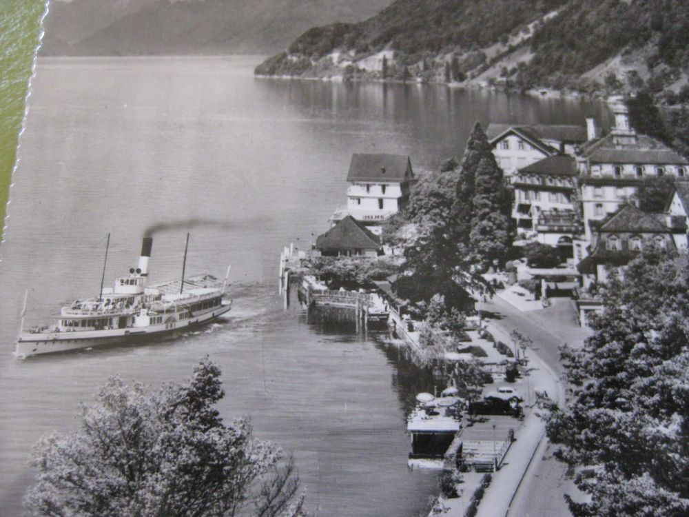 AK Gersau mit Dampfschiff Uri (Gebraucht) in Malters für CHF 9 – mit ...