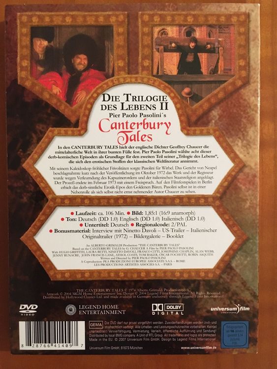 Pier Paolo Pasolini: The Canterbury Tales - DVD (Gebraucht) in Arbon ...