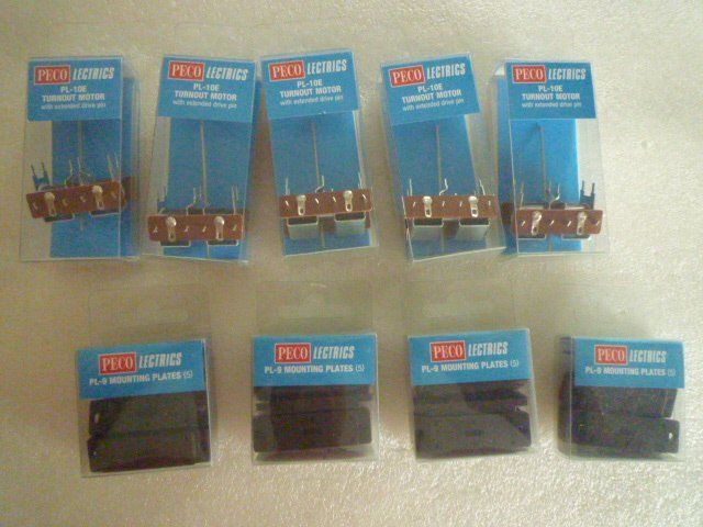 NEU - Set 5 x PECO PL-10E + 4 x PECO Pl-9 E-Weichenantrieb (Neu und ...